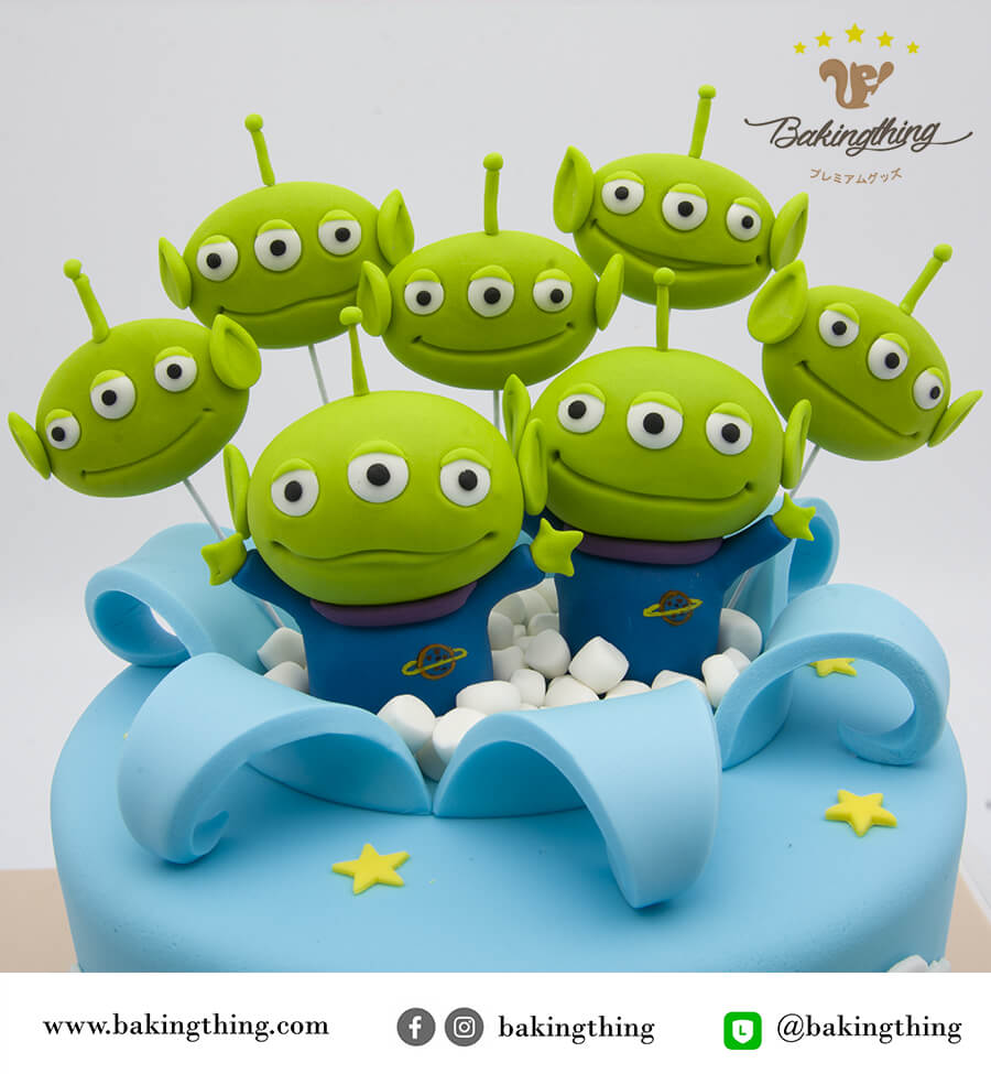 เค้ก 3 มิติ Little Green man - Bakingthing.com